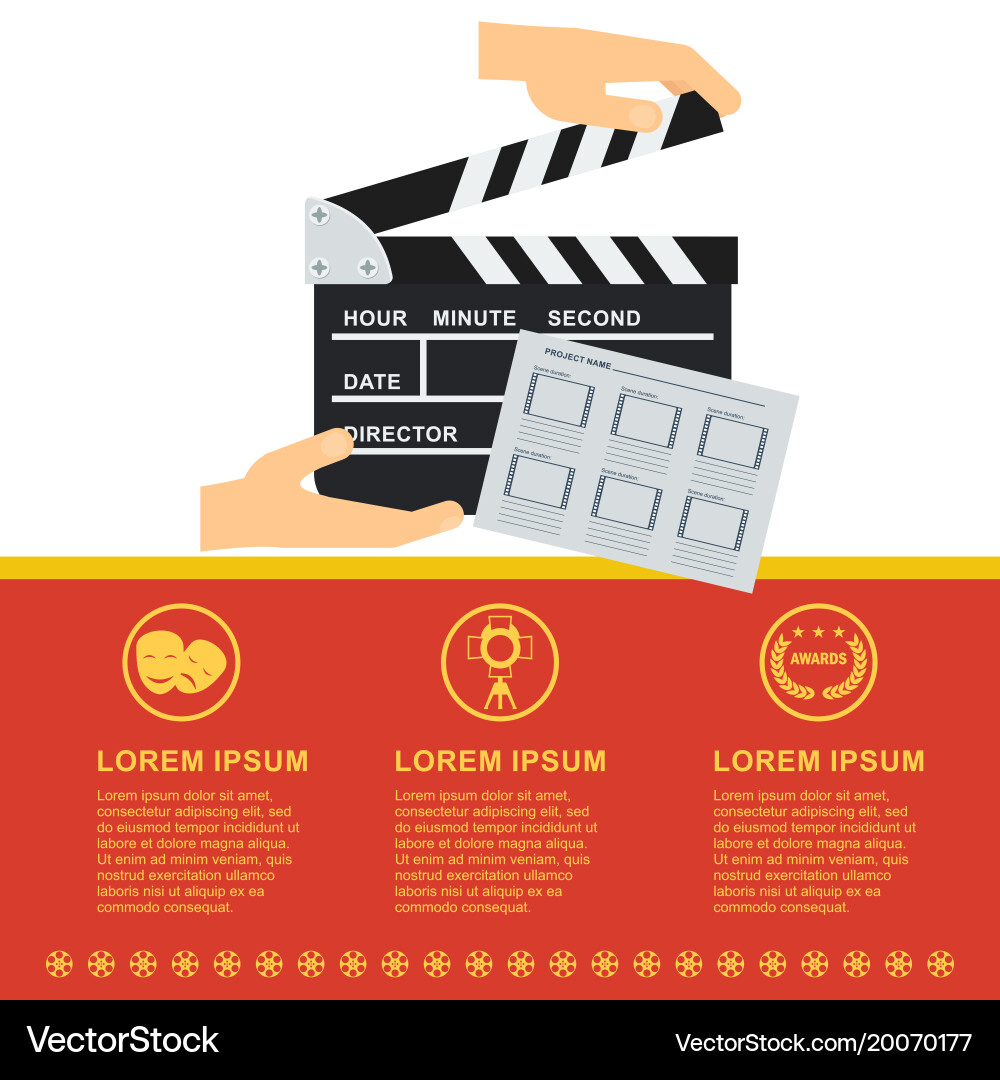 Cinema poster template Royalty Free Vector Image