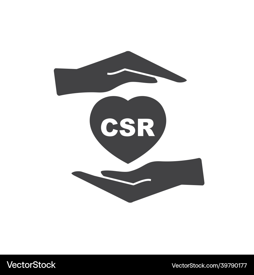 Corporate social responsibility csr symbol sign Vector Image