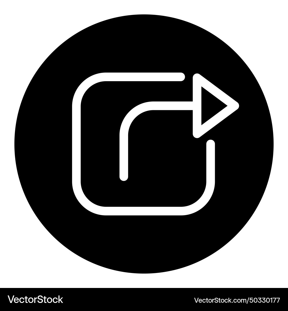 Export share button flat icon isolated on white Vector Image