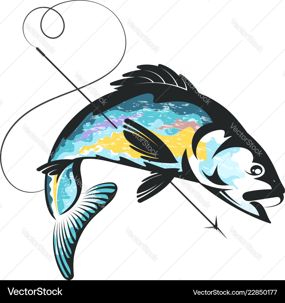Harpoon fishing Royalty Free Vector Image - VectorStock