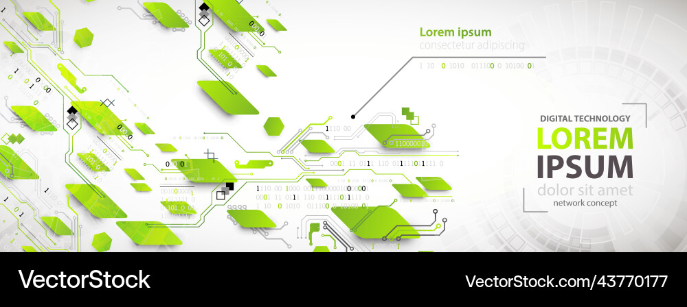 Hi-tech digital technology and engineering theme Vector Image