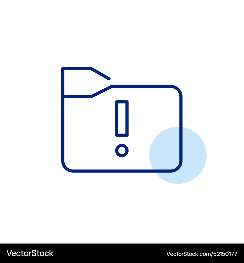 Important folder alert exclamation mark Royalty Free Vector