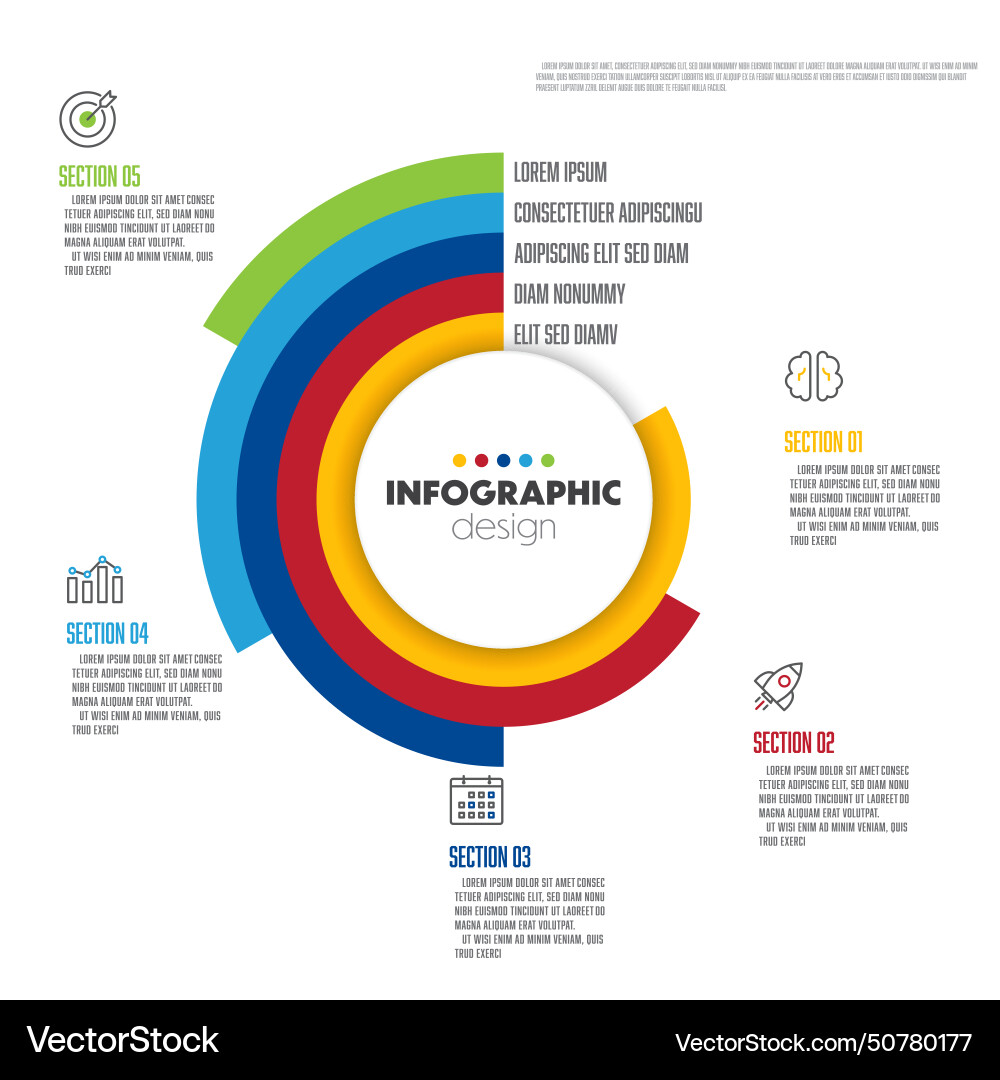 Infographic circle template diagrame Royalty Free Vector