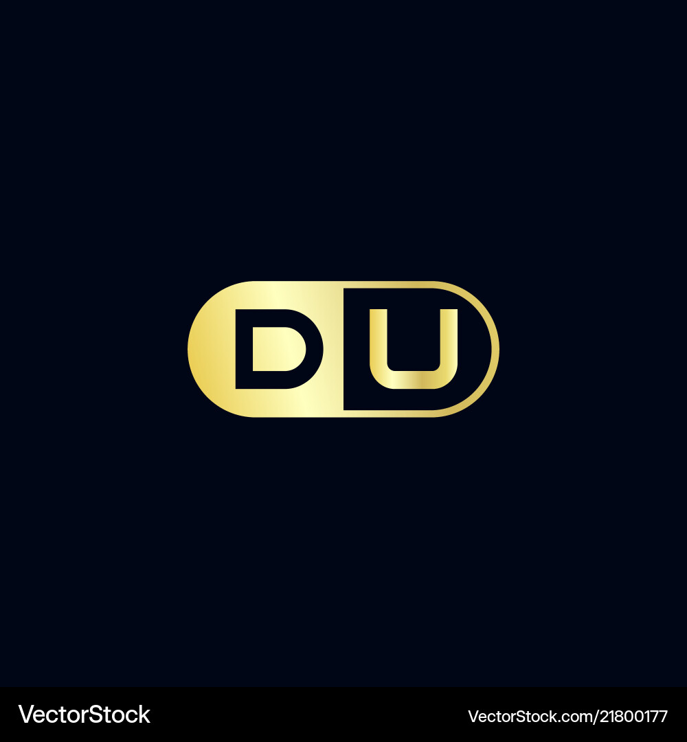 Initial letter du logo template design Royalty Free Vector