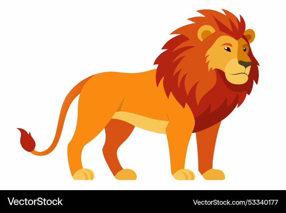 Lion majestic wildlife graph Royalty Free Vector Image