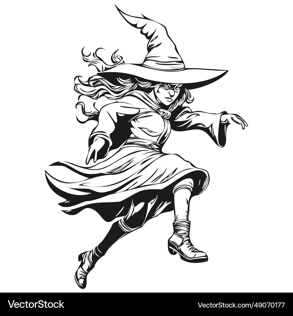 Malevolent sorcery phenomenon in hand-drawn style Vector Image