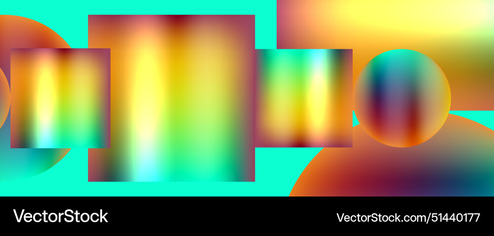 Neon color abstract geometric shapes background Vector Image