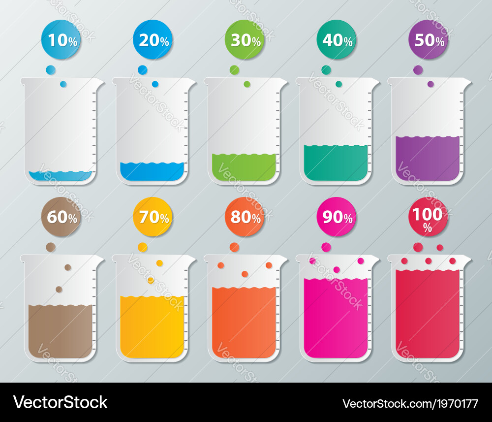 Paper infographic chart Royalty Free Vector Image
