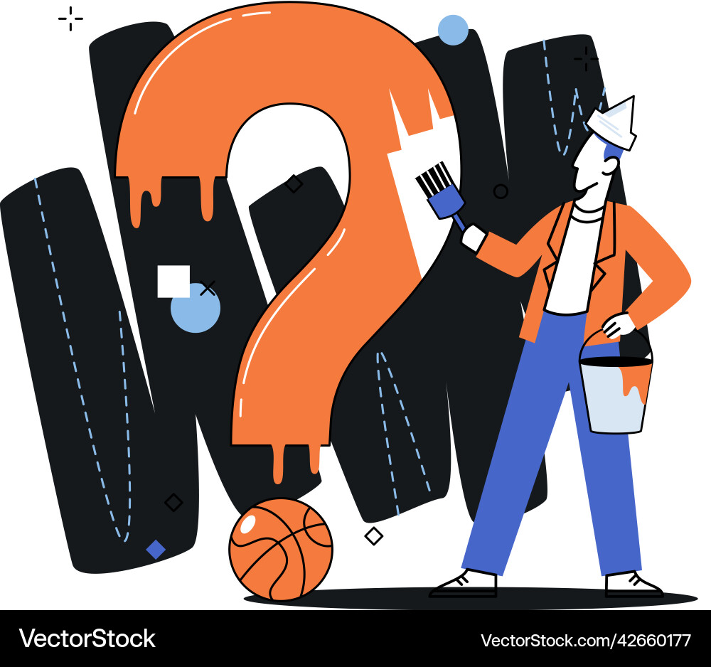 Question mark obtaining information of interest Vector Image