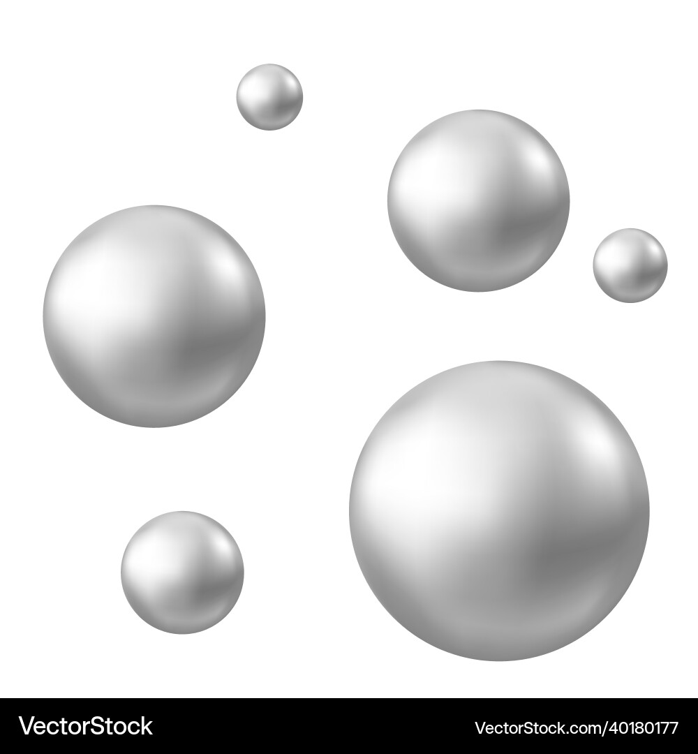 Realistic natural pearl isolated on white Vector Image