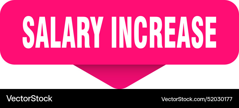 Salary increase sticker sign Royalty Free Vector Image