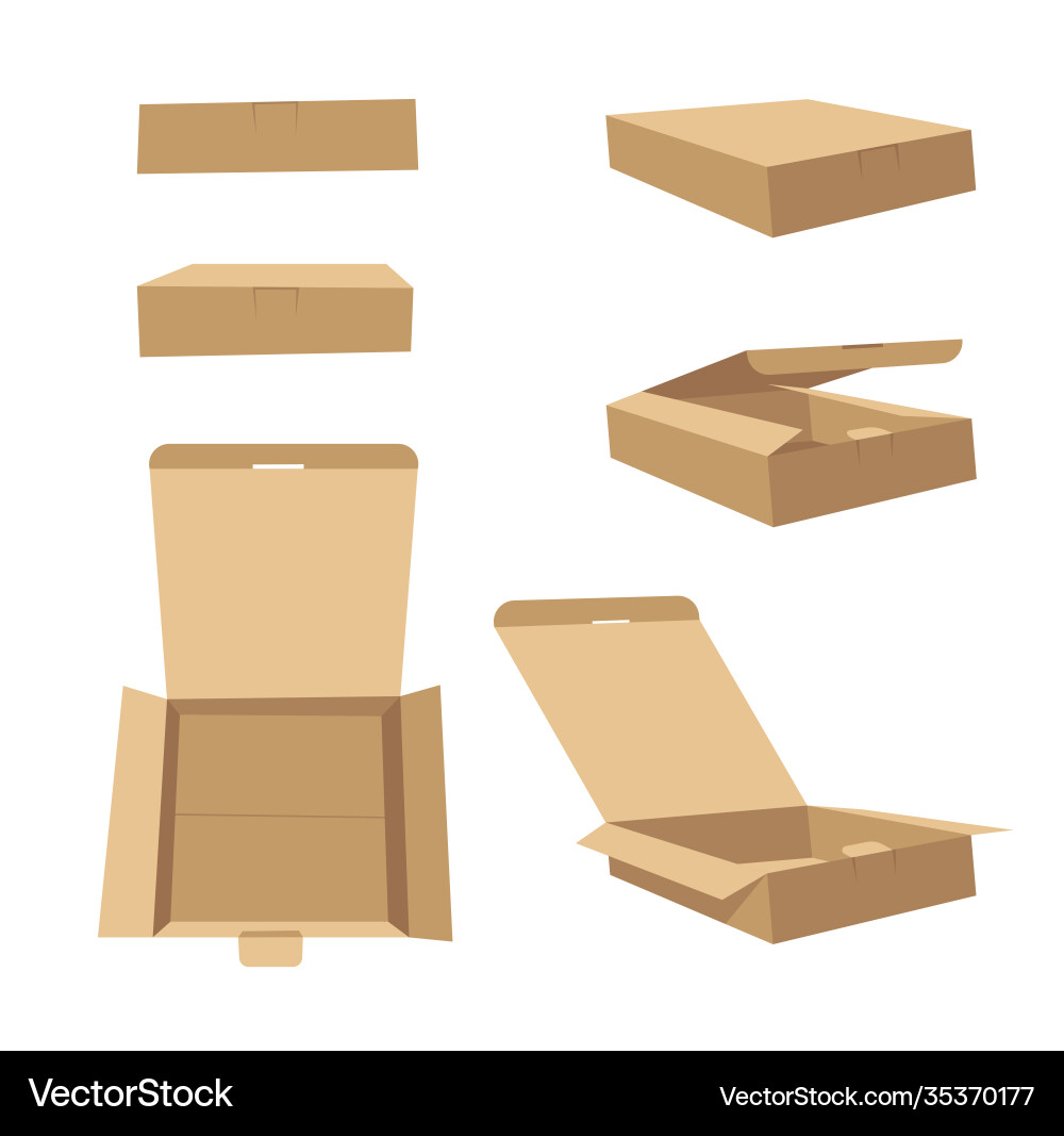 Square carton assembly box for technological Vector Image