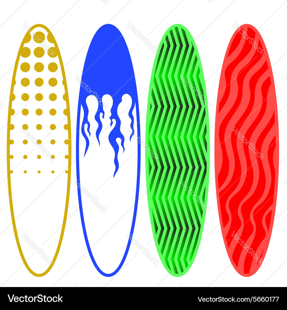 Surfboards Royalty Free Vector Image - VectorStock