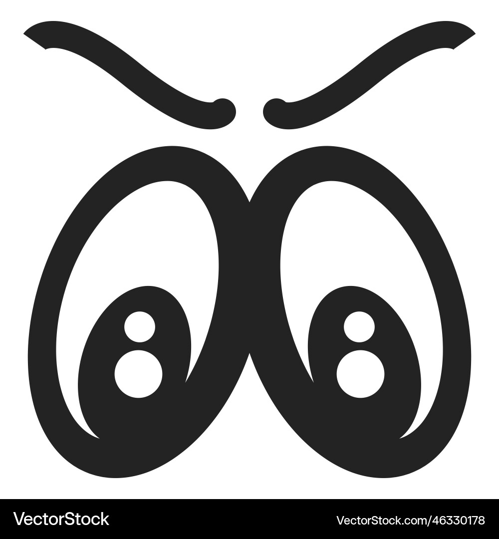 Angry emoticon eyes Royalty Free Vector Image - VectorStock