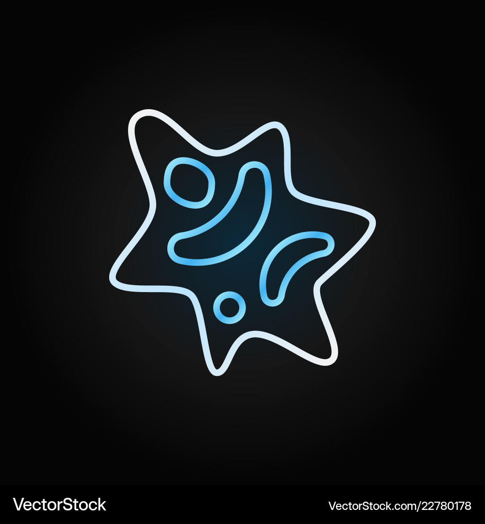 Bacteria blue simple concept icon Royalty Free Vector Image