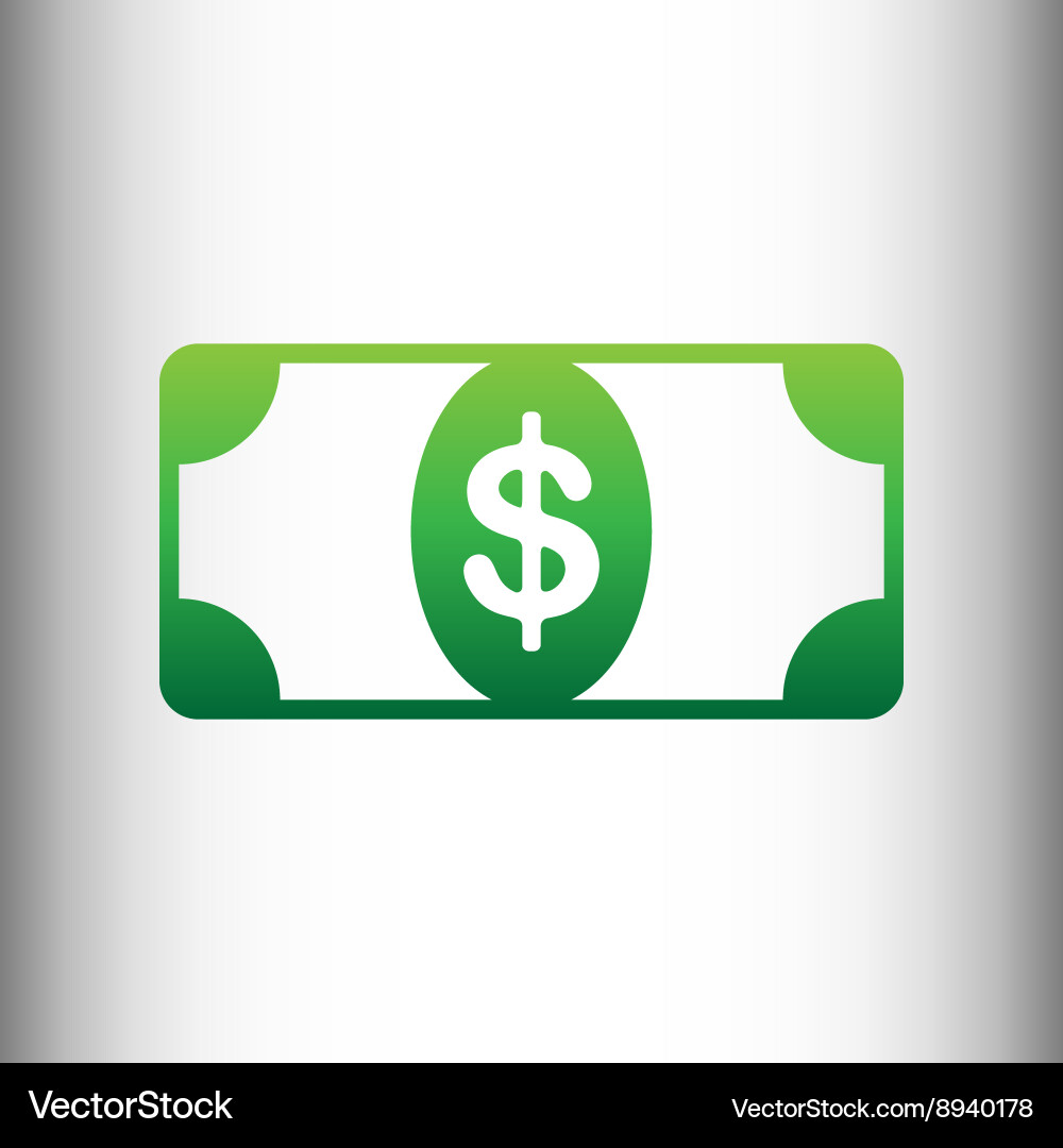 Bank note dollar sign Royalty Free Vector Image