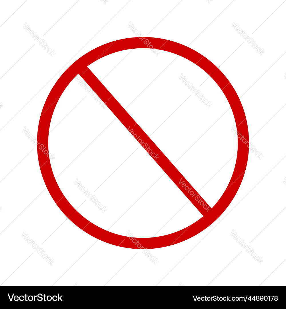 Blank red forbidden sign stop and parking Vector Image