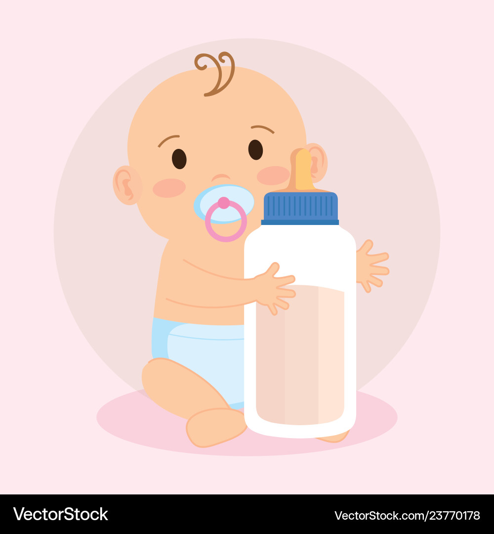 Cute little baby character Royalty Free Vector Image