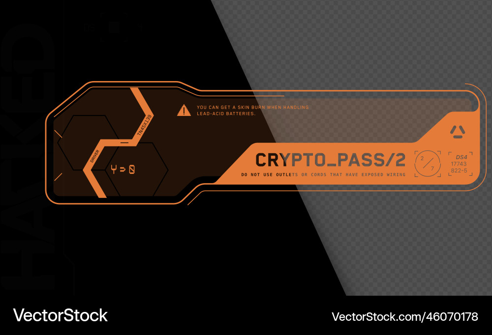 Cyberpunk Warning Label Royalty Free Vector Image