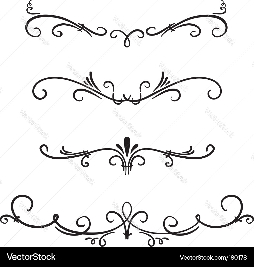 Decorative elements Royalty Free Vector Image - VectorStock