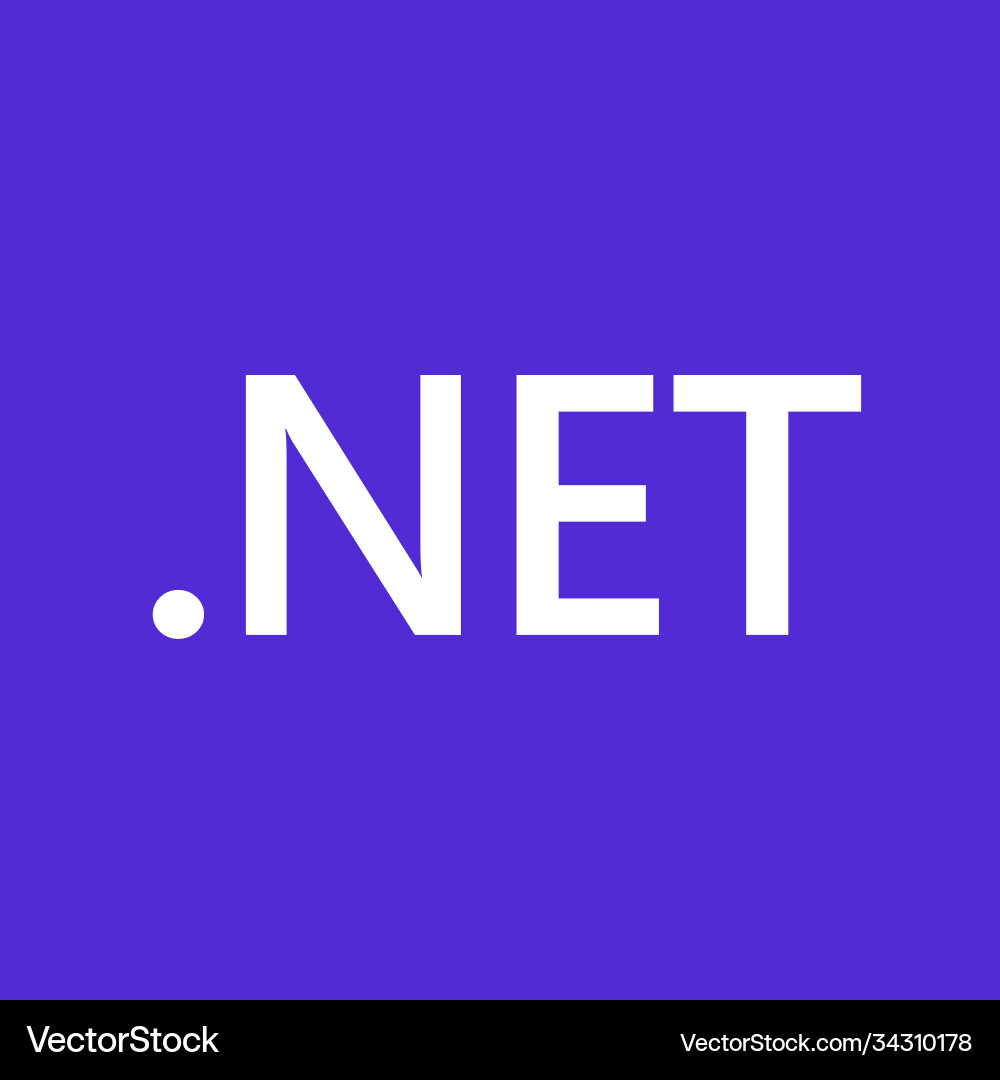 Dot net logo Royalty Free Vector Image - VectorStock