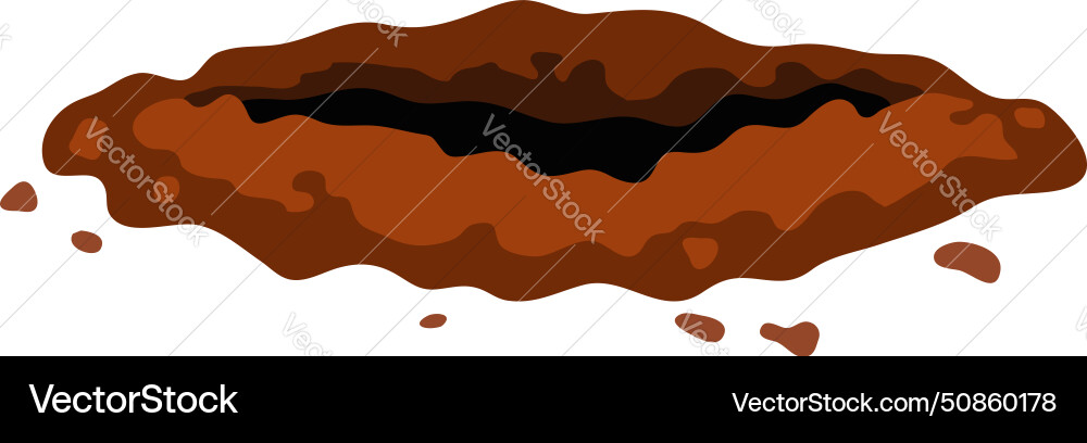 Ground hole surface in soil Royalty Free Vector Image