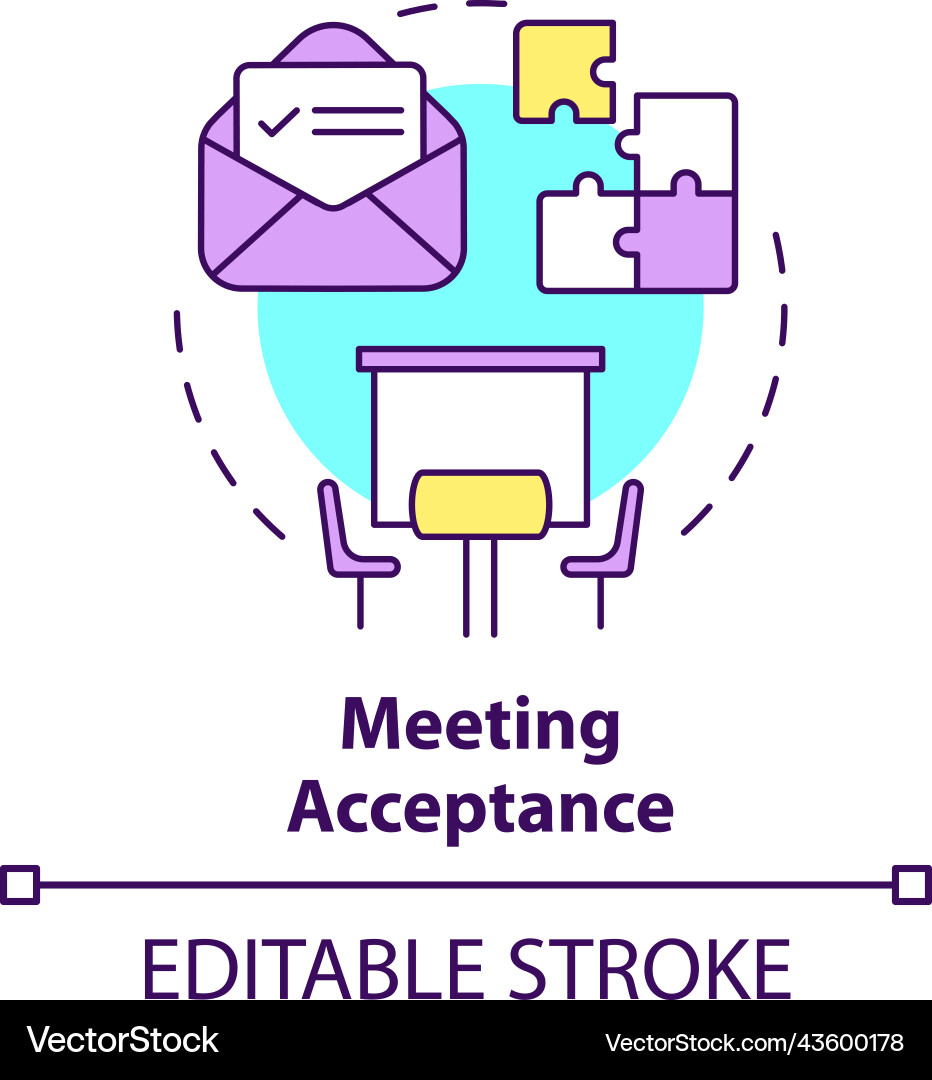 Meeting acceptance concept icon Royalty Free Vector Image