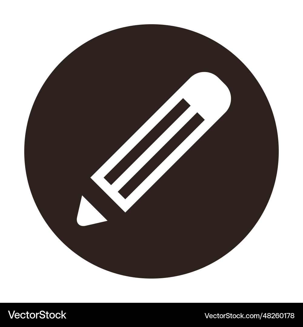 Pencil Icon - Writing Tool Royalty Free Vector Image