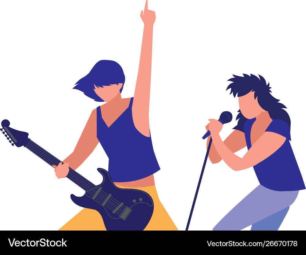 People musicians concert event design Royalty Free Vector