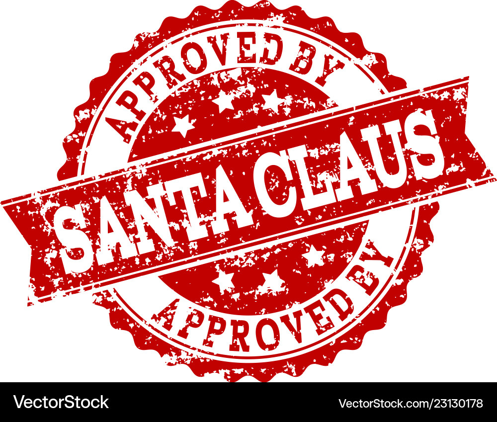 Red Grunge Santa Seal Stamp Royalty Free Vector Image