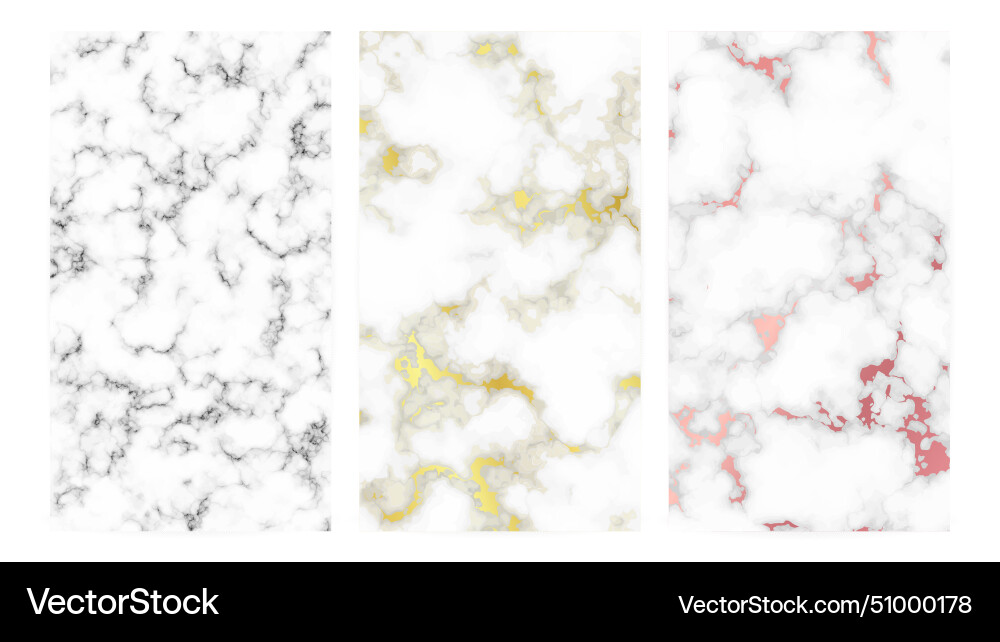 Set of marble texture backgrounds Royalty Free Vector Image