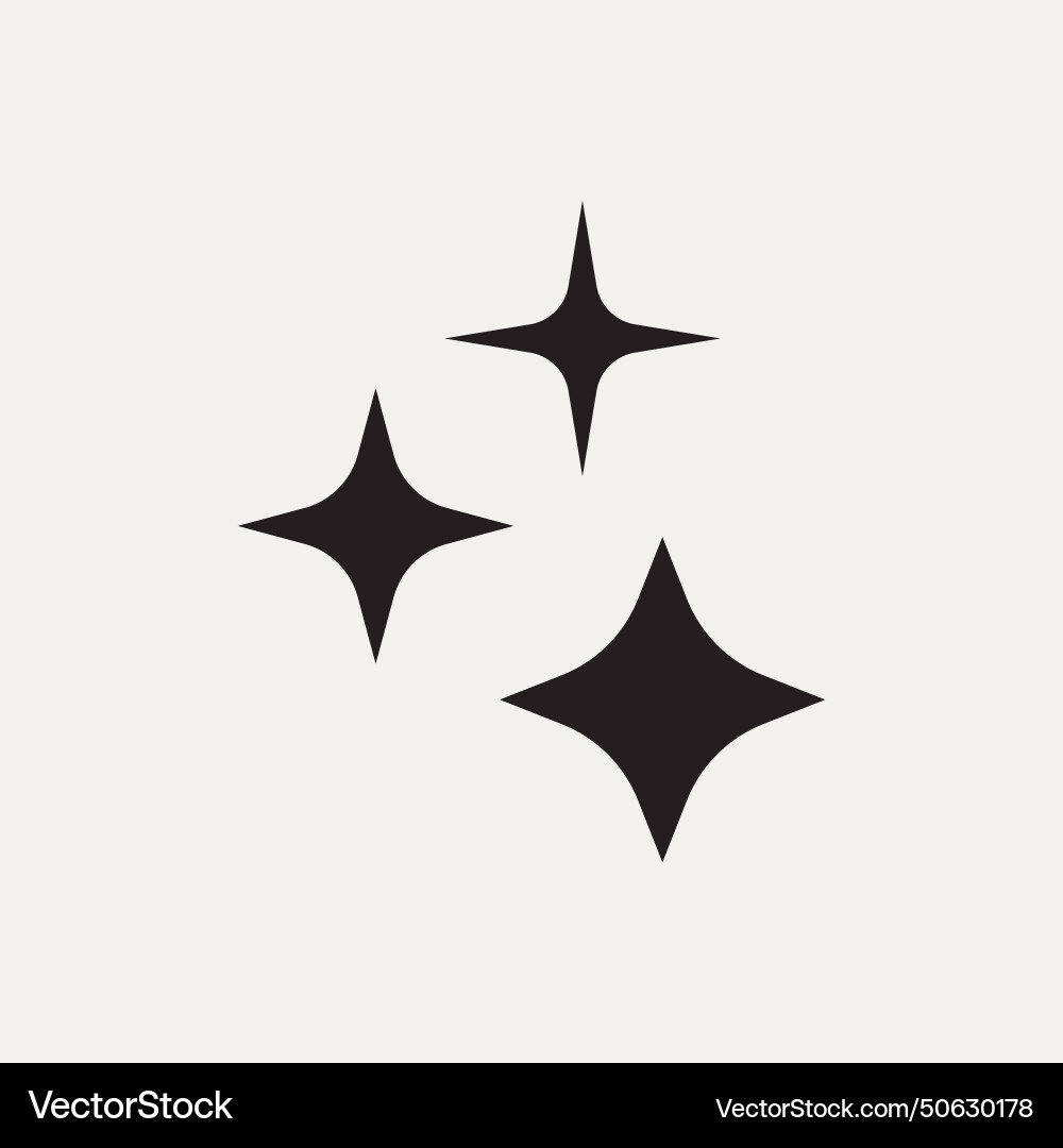 Sparkle star icon sparkling art Royalty Free Vector Image