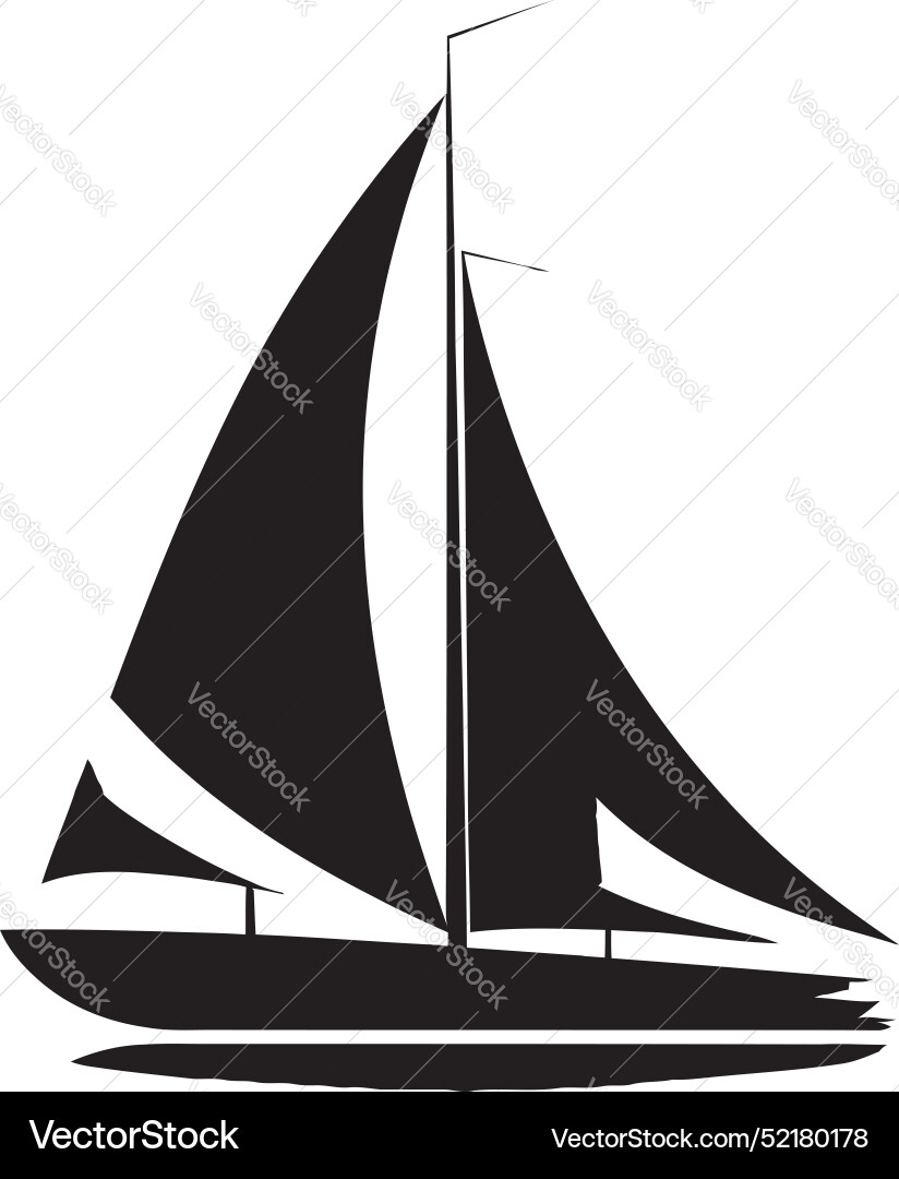 Streamlined sailing minimalist boat icon symbol Vector Image