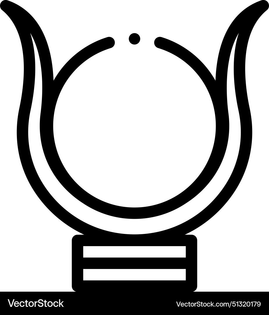 Akhet icon thin linear style design isolated Vector Image