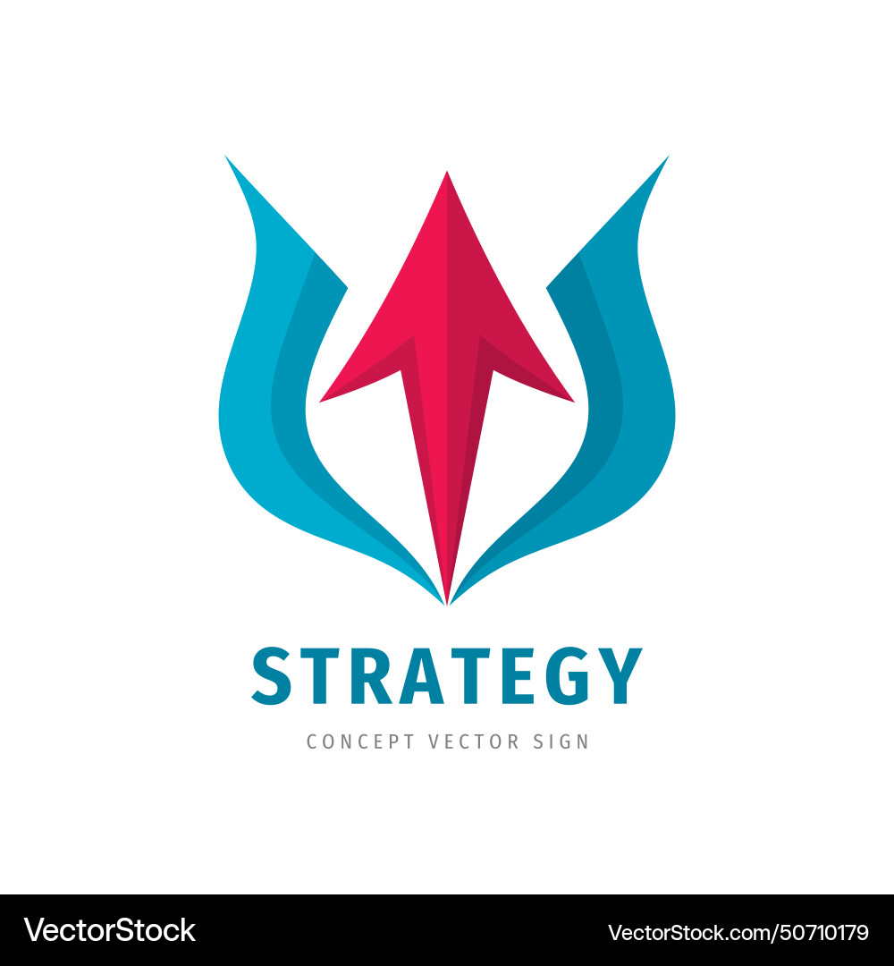 Arrow abstract logo design business strategy Vector Image