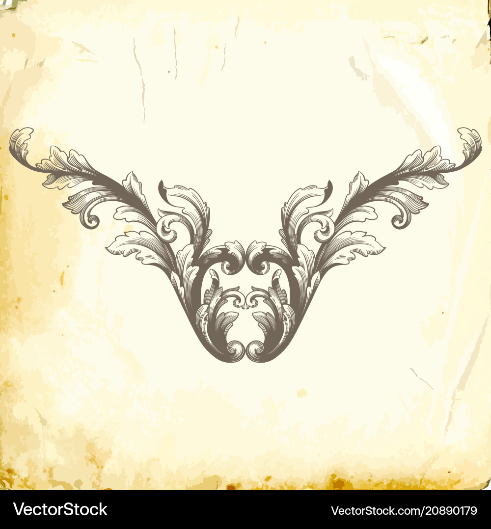 Baroque of vintage elements for design Royalty Free Vector