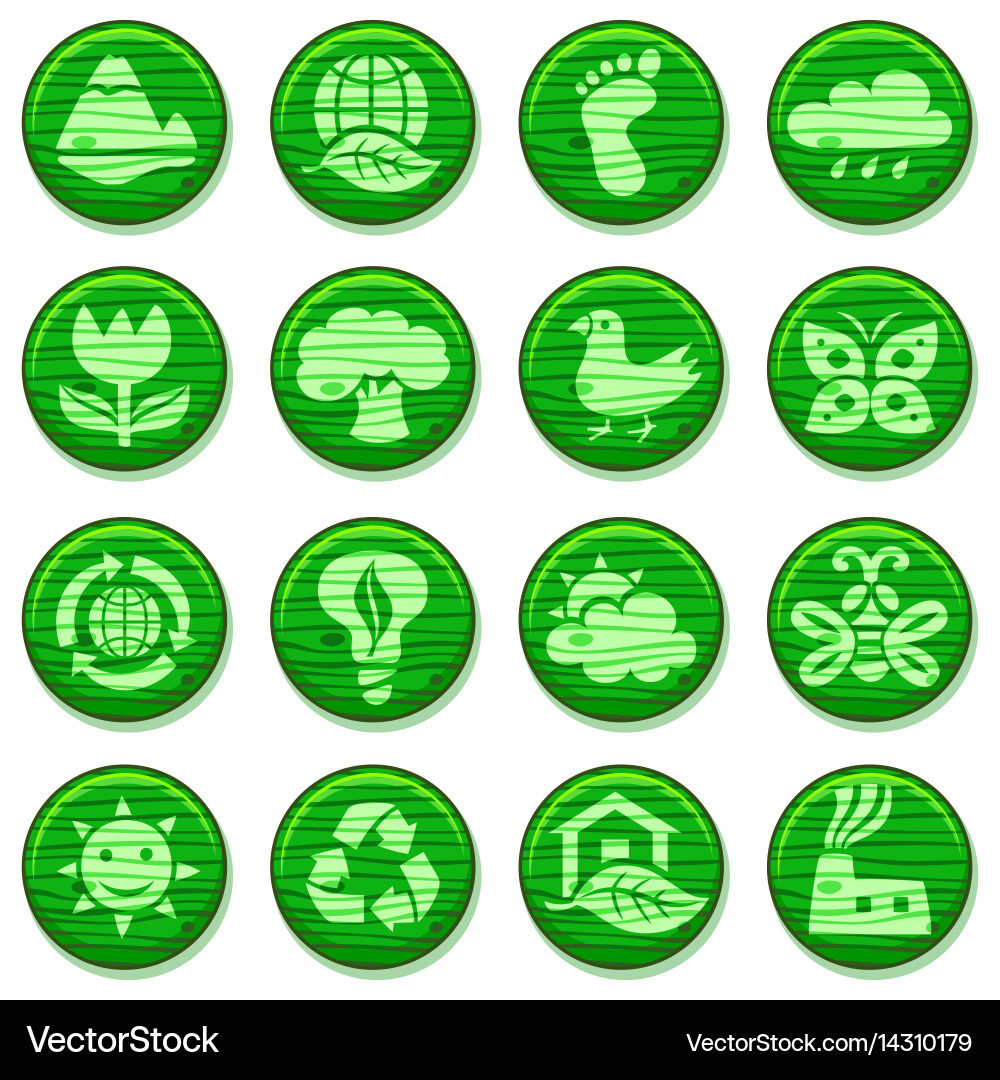Environmental Icon Set Royalty Free Vector Image