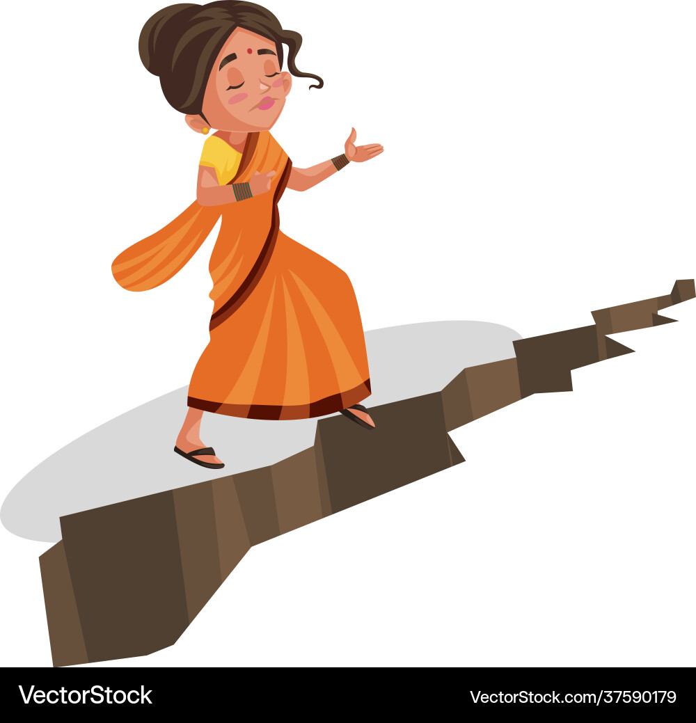 Goddess sita cartoon character Royalty Free Vector Image
