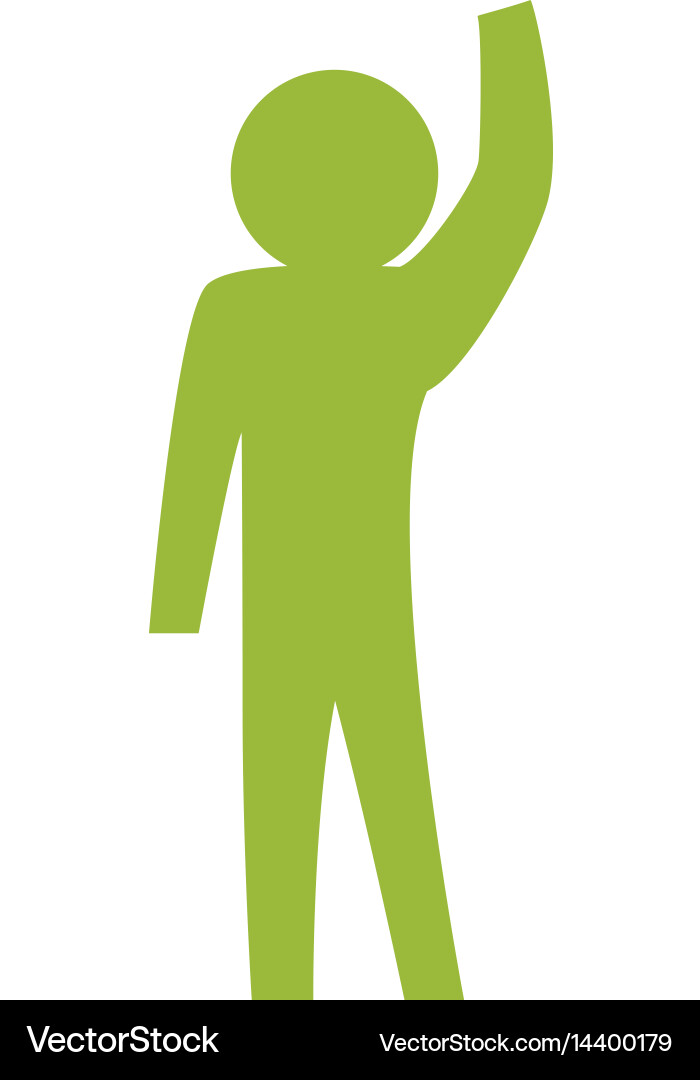 Human hand up symbol Royalty Free Vector Image