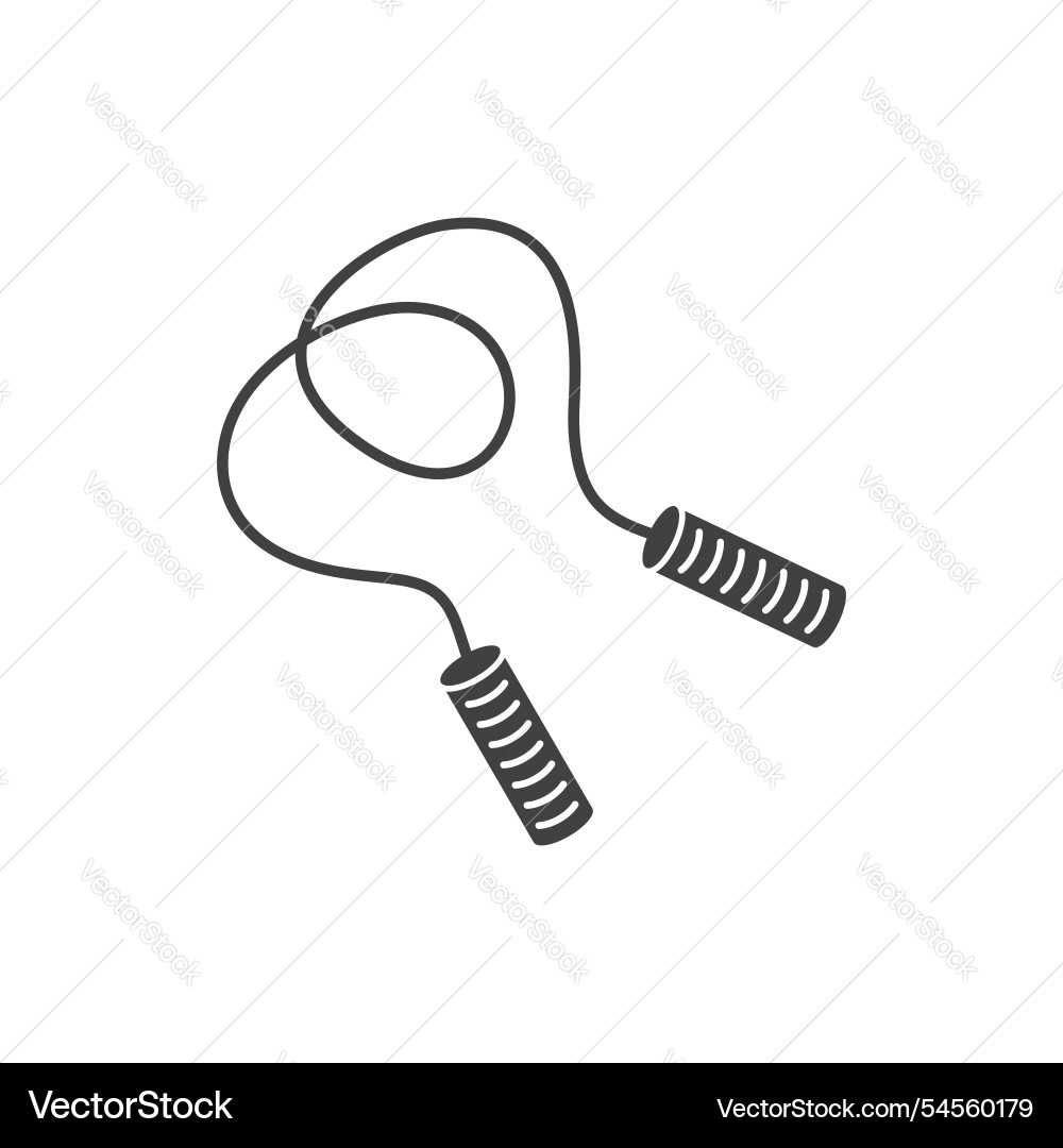 Jumping rope icon in flat style gymnastic Vector Image