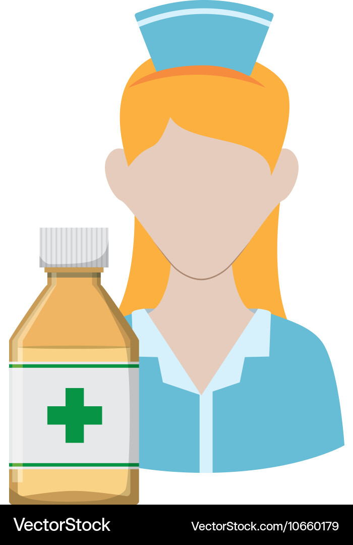 Nurse with uniform medical care design Royalty Free Vector