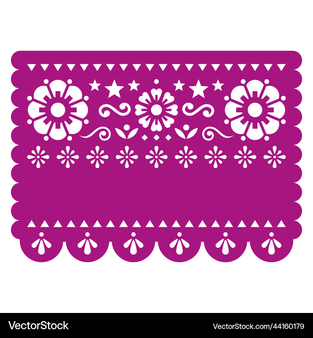 Papel picado party template design Royalty Free Vector Image