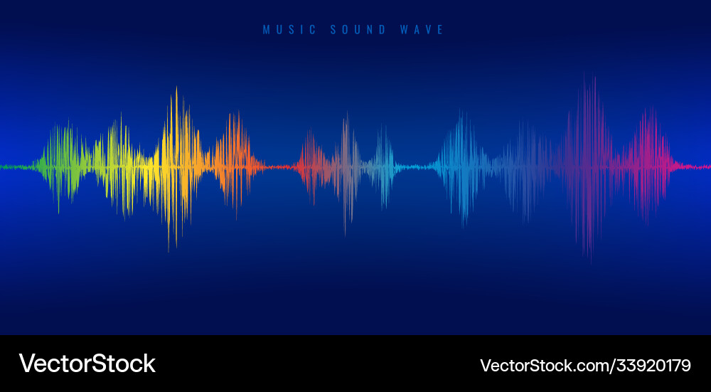 Rainbow Sound Wave Equalizer Royalty Free Vector Image