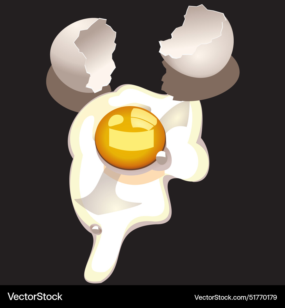 Realistic broken egg Royalty Free Vector Image