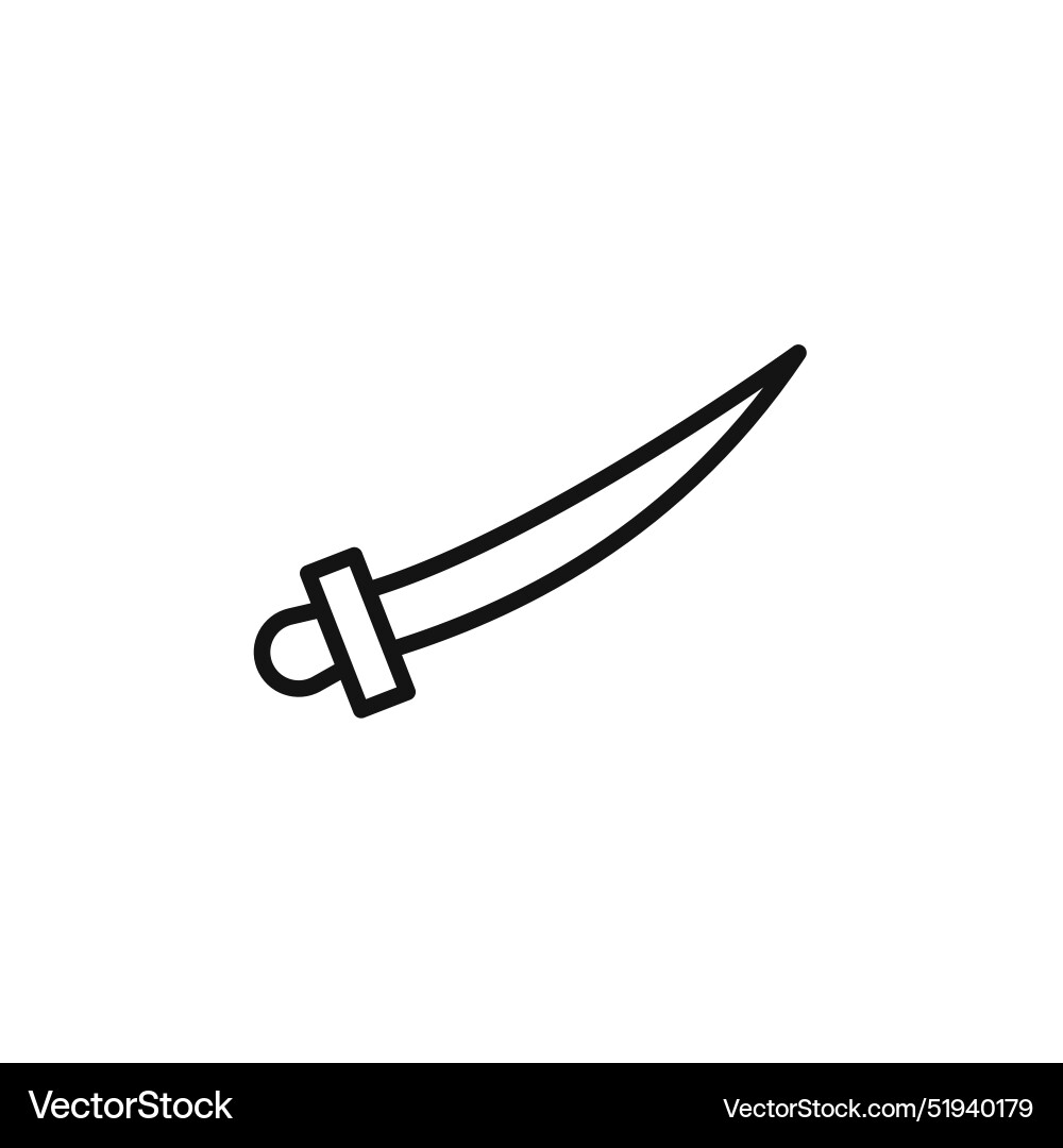 Sabre icon logo sign outline Royalty Free Vector Image