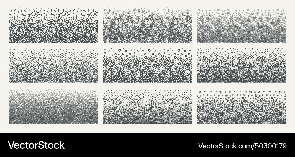 Set of horizontal seamless textures gradient Vector Image