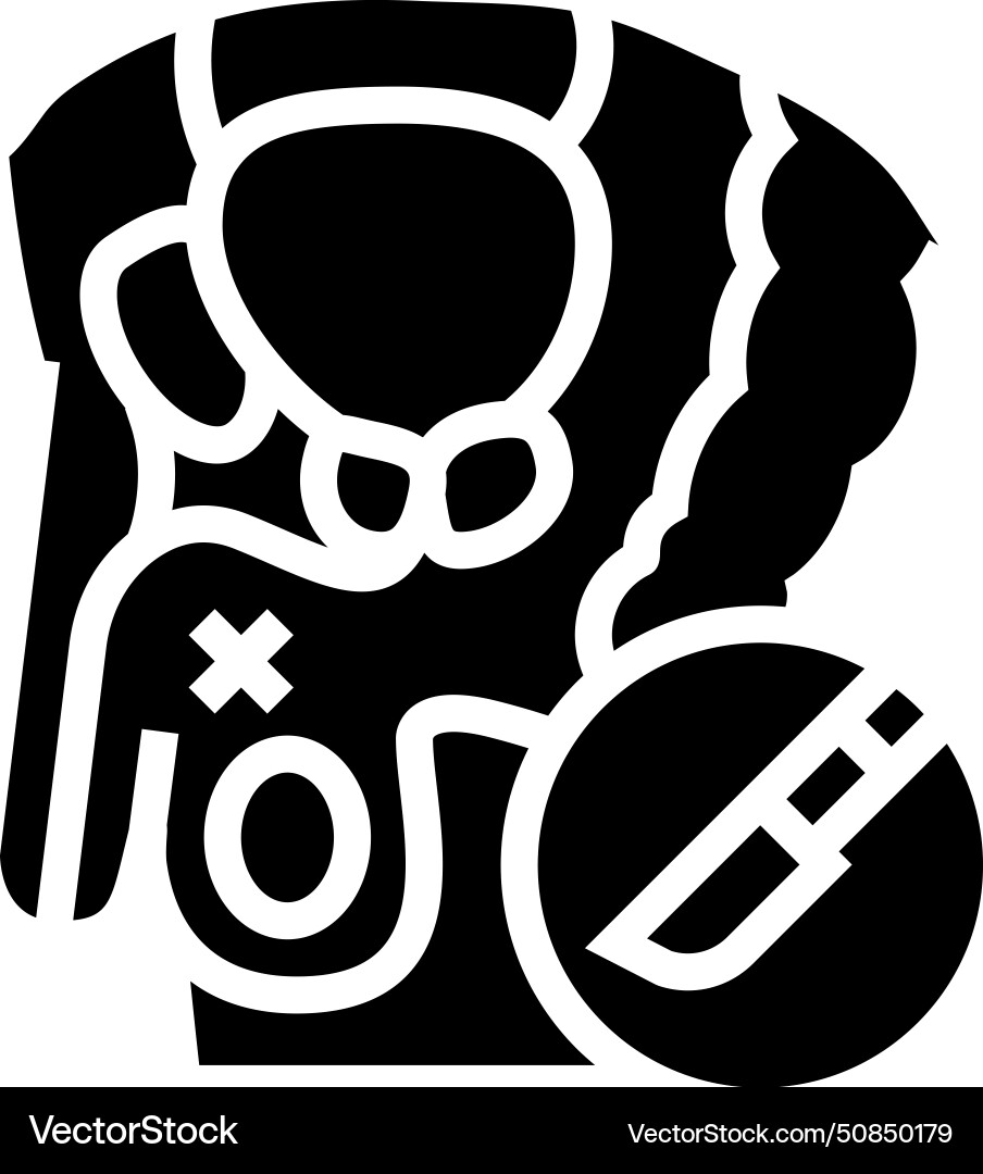 Vasectomy urology glyph icon Royalty Free Vector Image