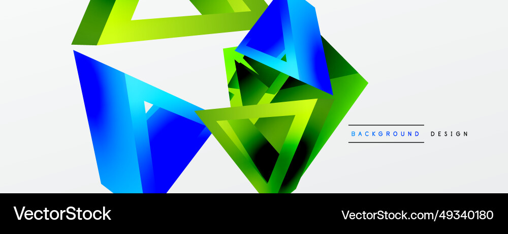 3d triangle abstract background basic shape Vector Image