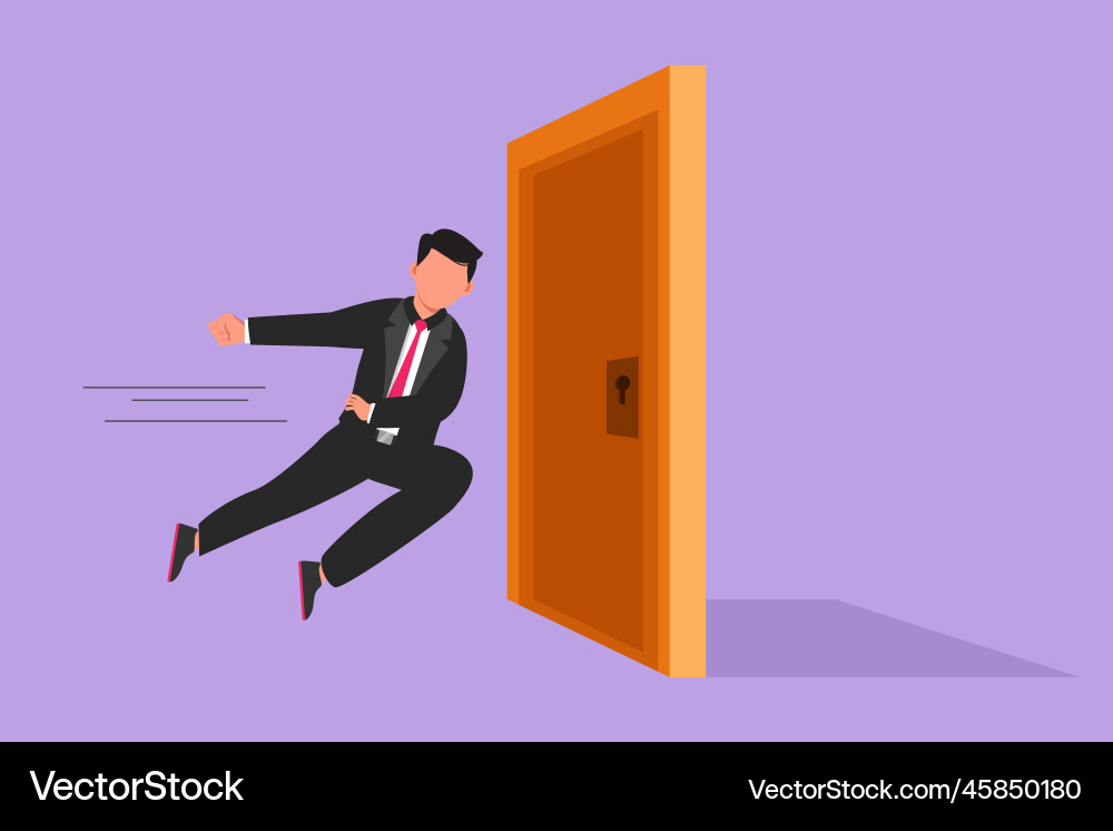 Cartoon flat style drawing young businessman Vector Image