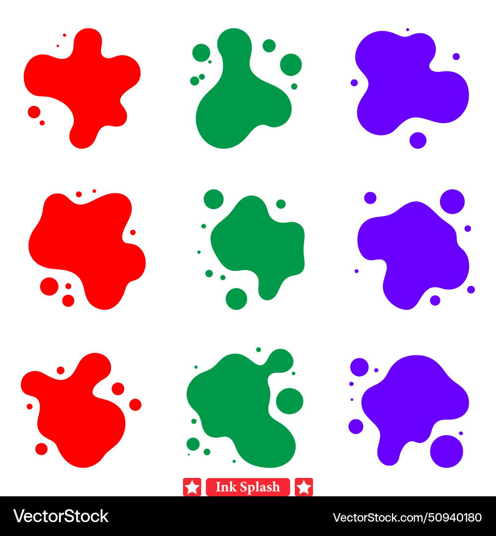 Elegant ink splash graphics enhance your designs Vector Image